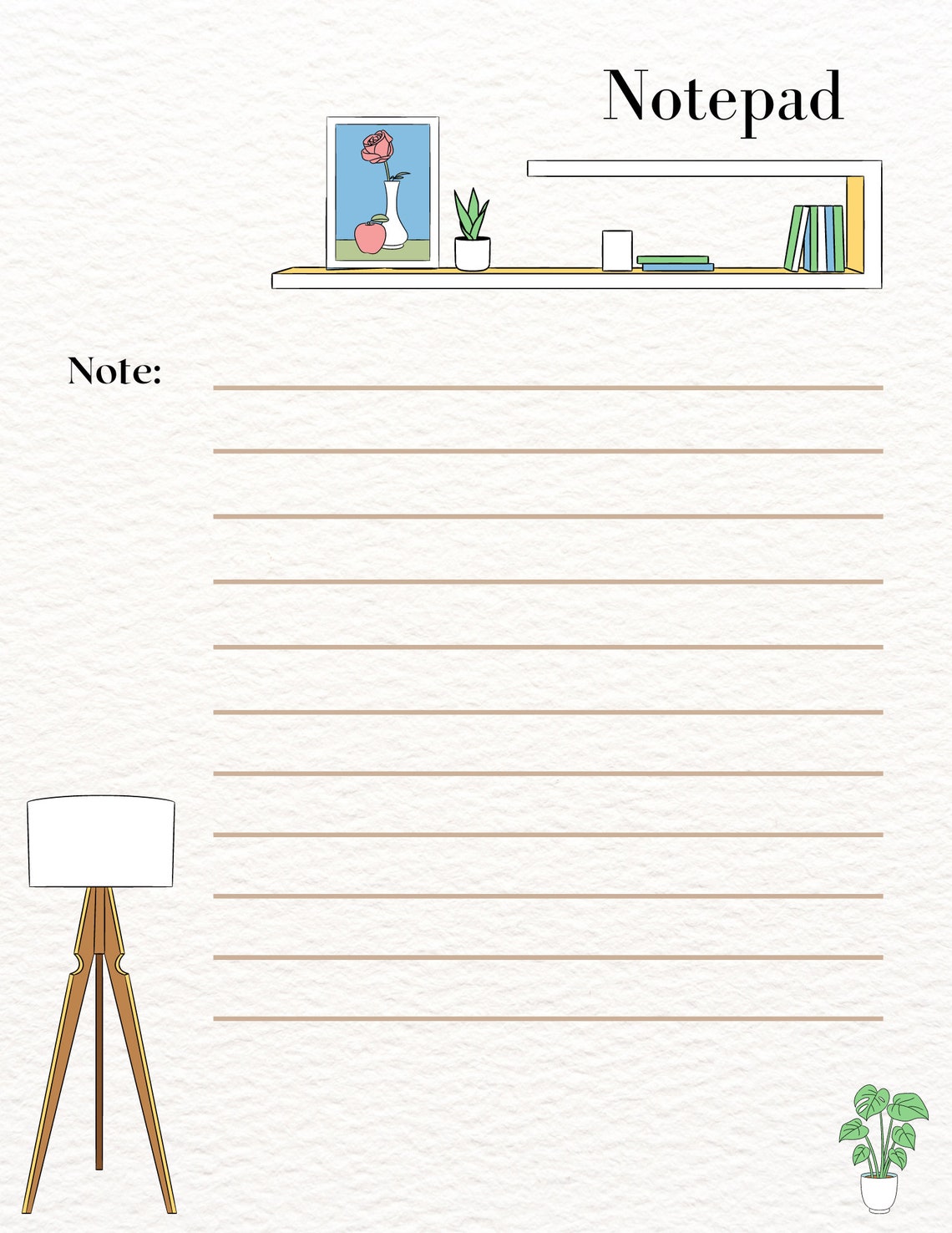 Printable and Downloadable Notepad for Multi-purpose Uses Ll - Etsy