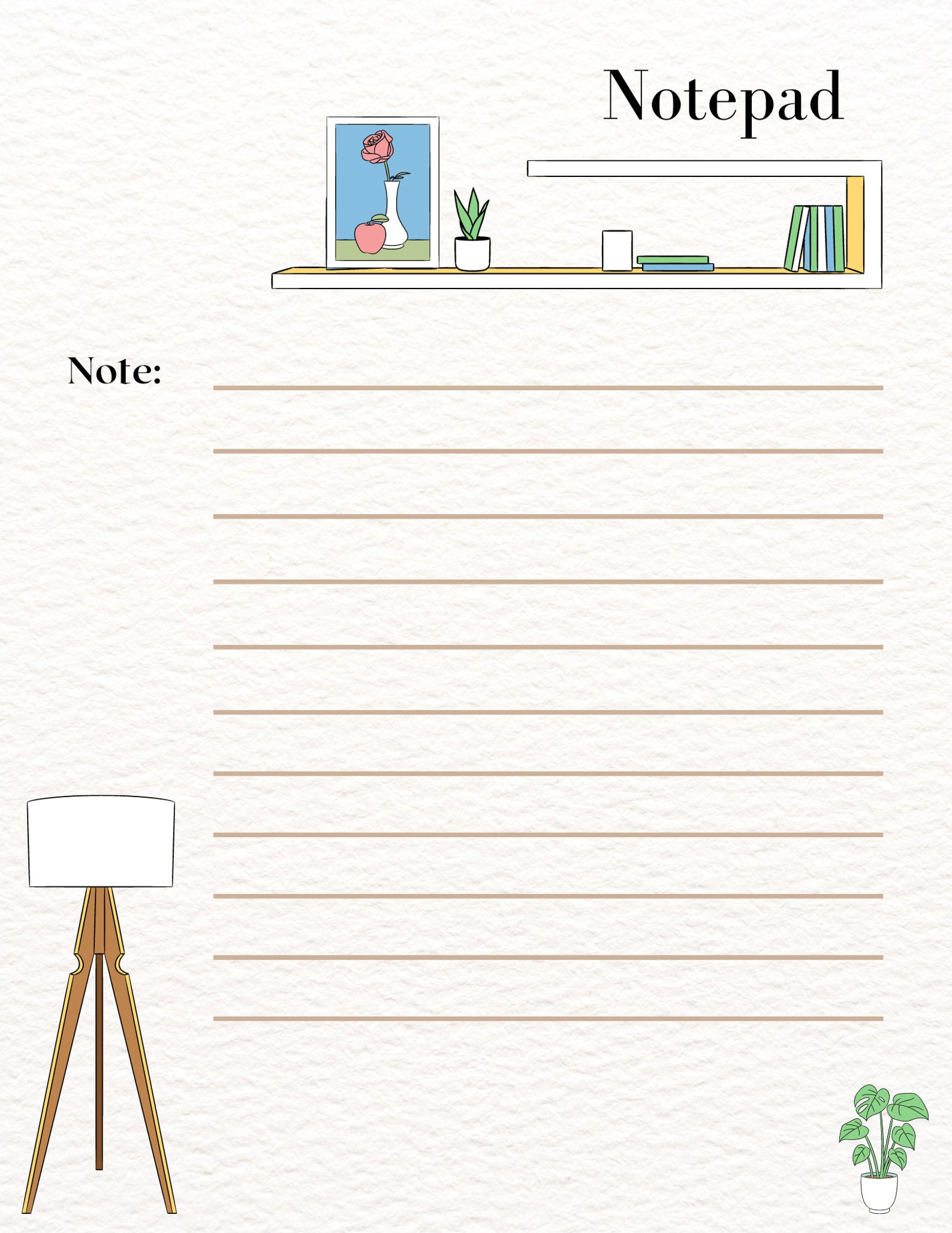 Printable and Downloadable Notepad for Multi-purpose Uses Ll - Etsy