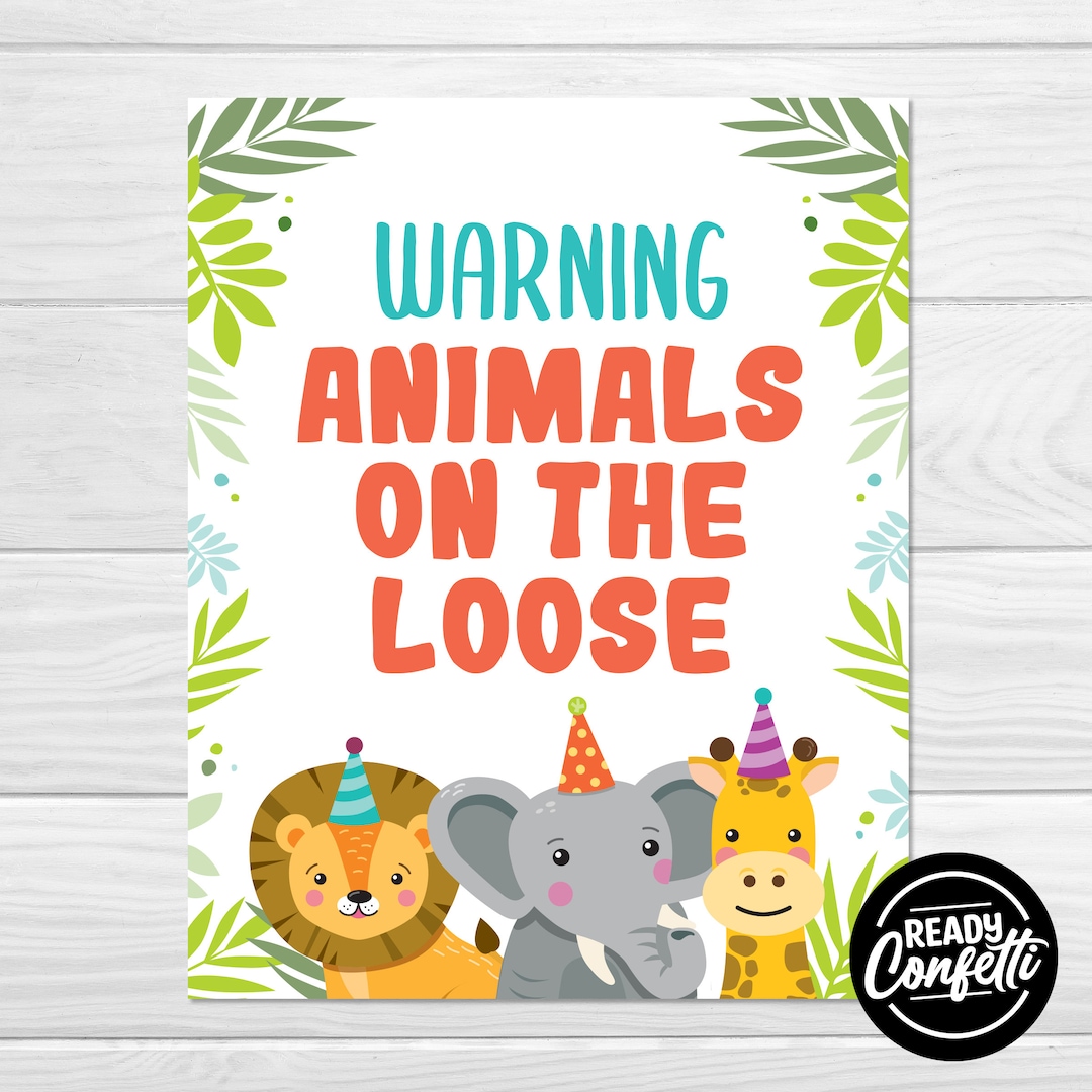 Safari Favor Sign Zoo Party Favor Sign Jungle Explorer Wild - Etsy