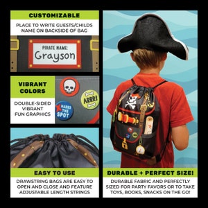 Pirate Party Favor Bags for Kids Party Decorations, Pirate Backpacks ...