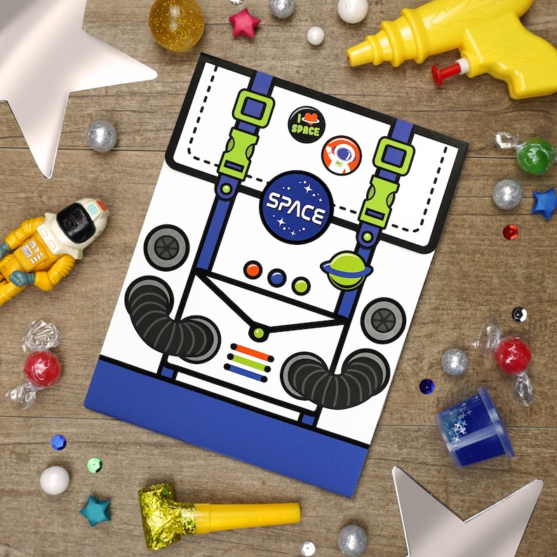 Outer Space Party Favor Bags: Astronaut Goodie Bags With Stickers (set ...