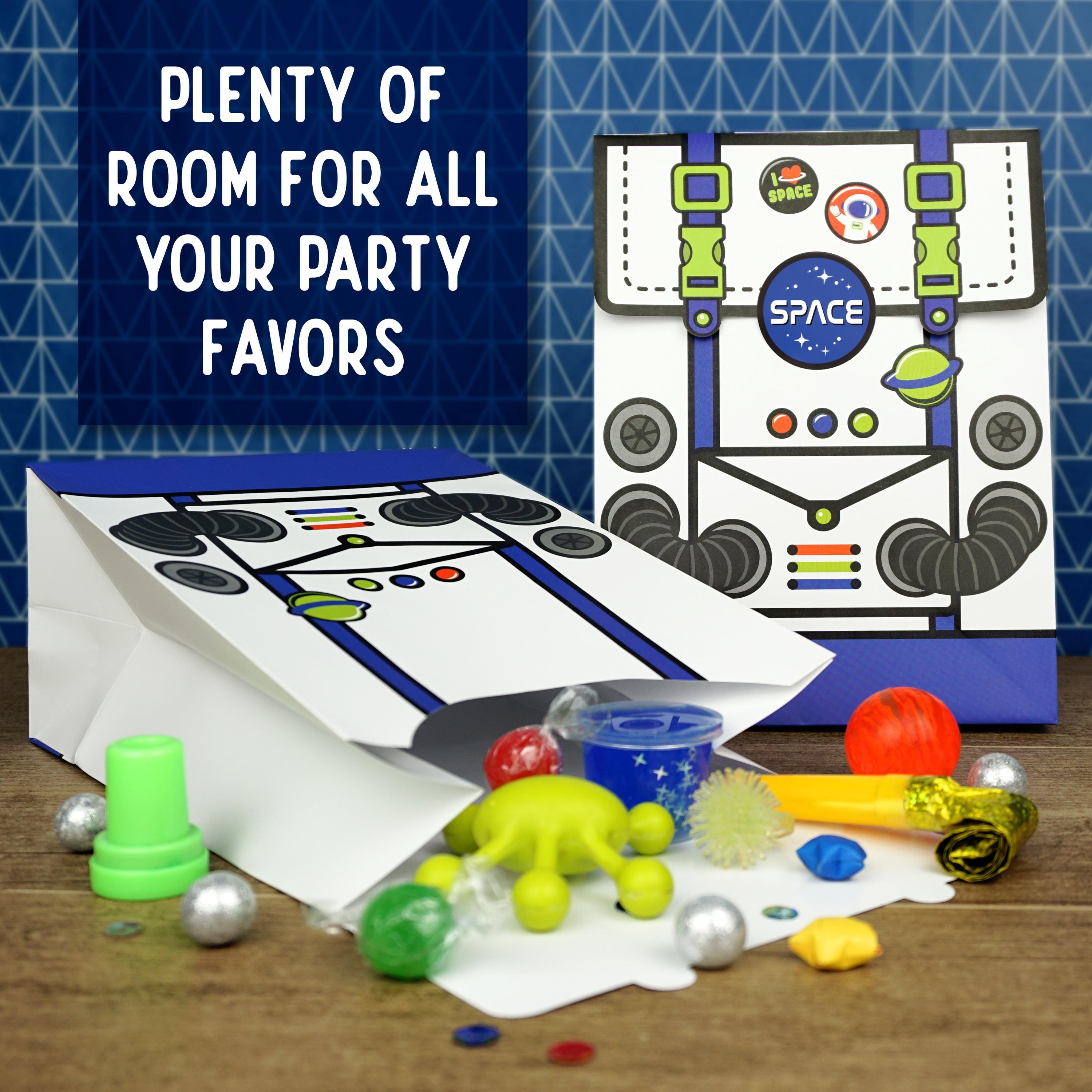 Outer Space Party Favor Bags: Astronaut Goodie Bags With Stickers (set ...