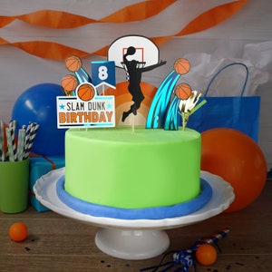 Basketball Cake Topper Set: Sports Birthday Party Decor, 16-piece - Etsy