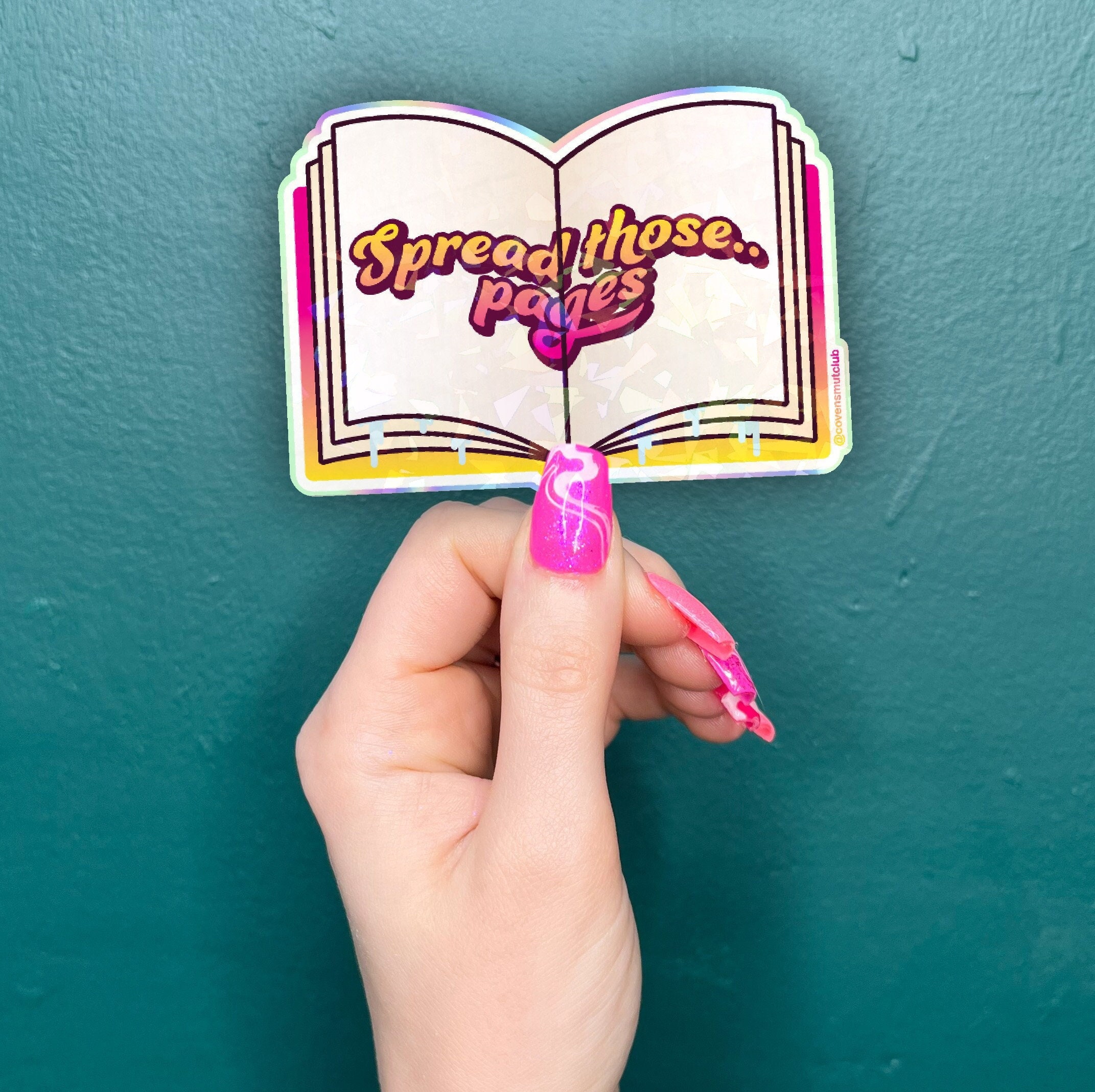 Spread Those Pages Holographic Sticker - Etsy