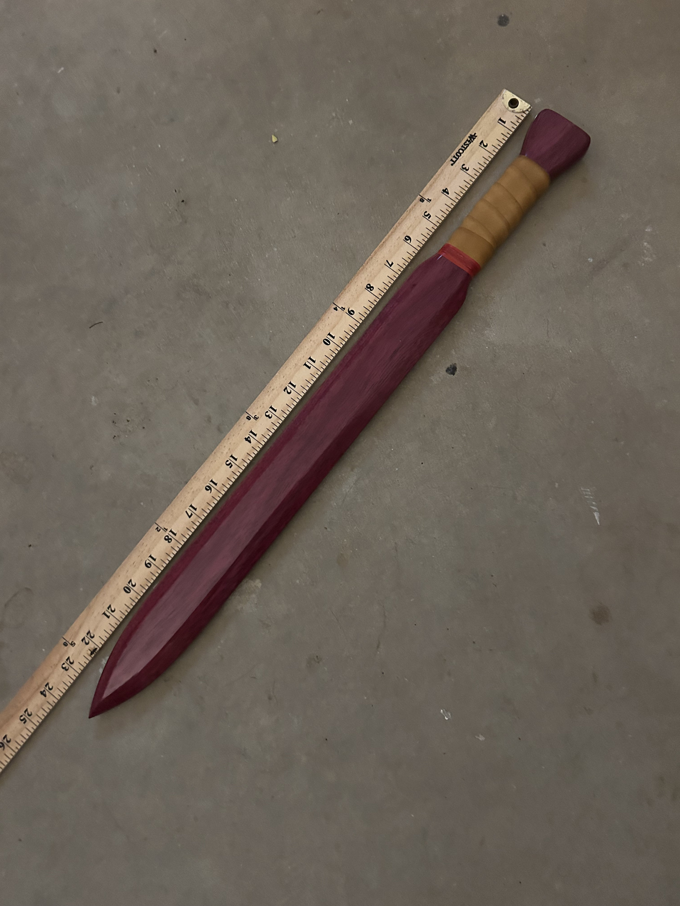 Handmade Rudis Wooden Practice Sword 24 Inches Purpleheart Wood - Etsy