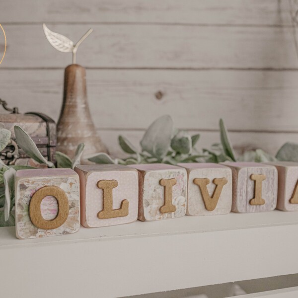 Baby Name Blocks - Etsy
