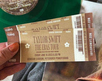 Personalized Taylor Swift Eras Tour Commemorative Ticket, Taylor Swift ...