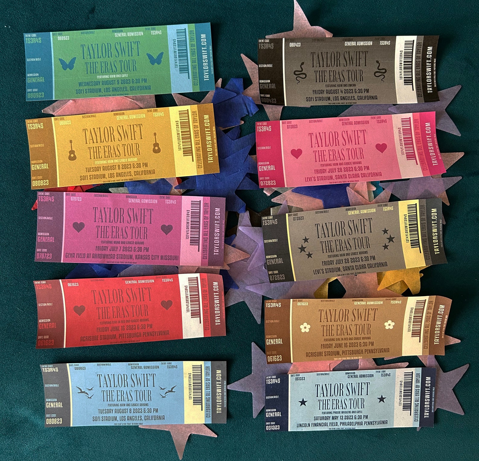 Taylor Swift Eras Tour Editable Ticket Canva Template Bundle ...