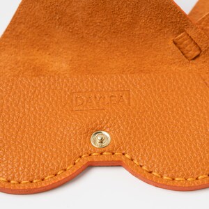 Leather Eyeglass Case, Compact Flat Sunglass Case With Holder Strap ...
