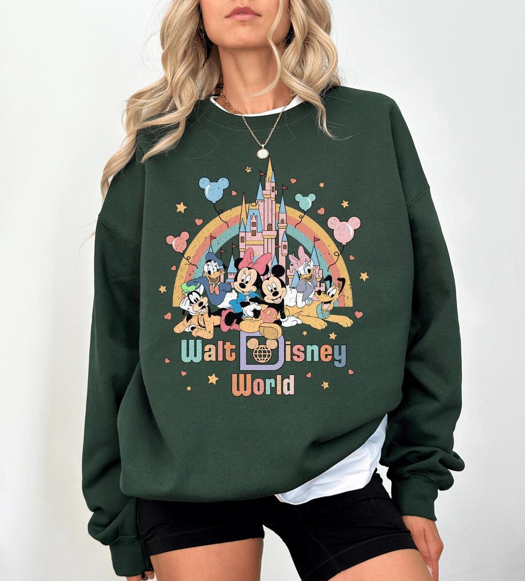 Walt Disney World Sweatshirt, Retro Disneyworld Sweatshirt, Mickey and ...