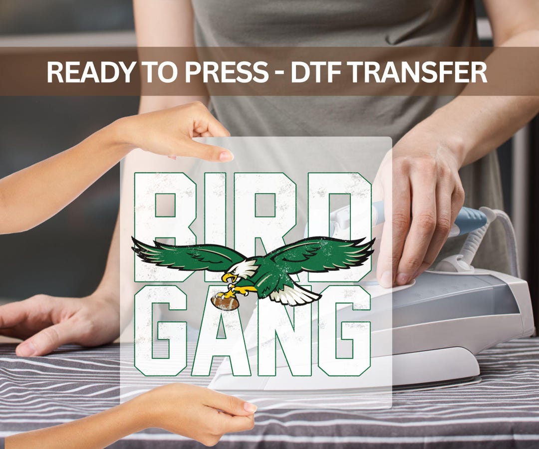 Philadelphia Bird Gang Football DTF Transfer | Game Day Iron on | Ready ...