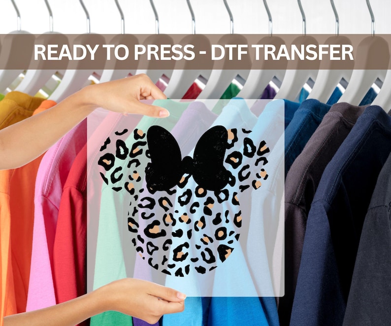 Leopard Minnie Mouse Dtf Transfer, Animal Kingdom Girls Trip Ready to ...