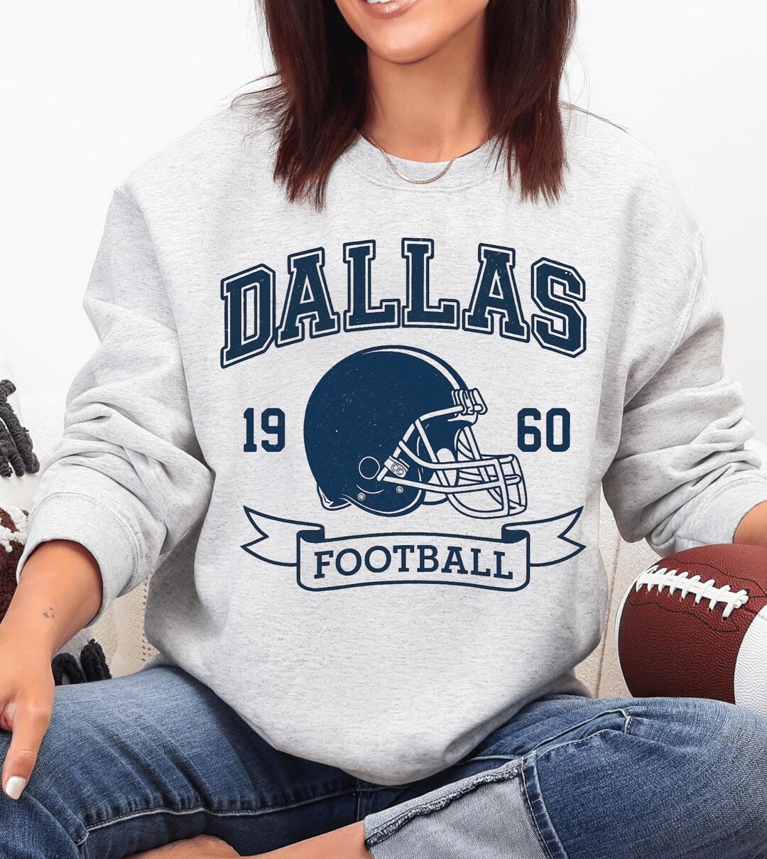 Retro Dallas Football Sweatshirt, 1960 Vintage Helmet Hoodie ...