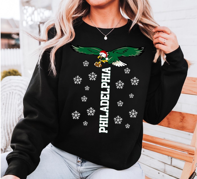 Philadelphia Christmas Football Shirt or Sweatshirt, Philly Holiday Tee ...