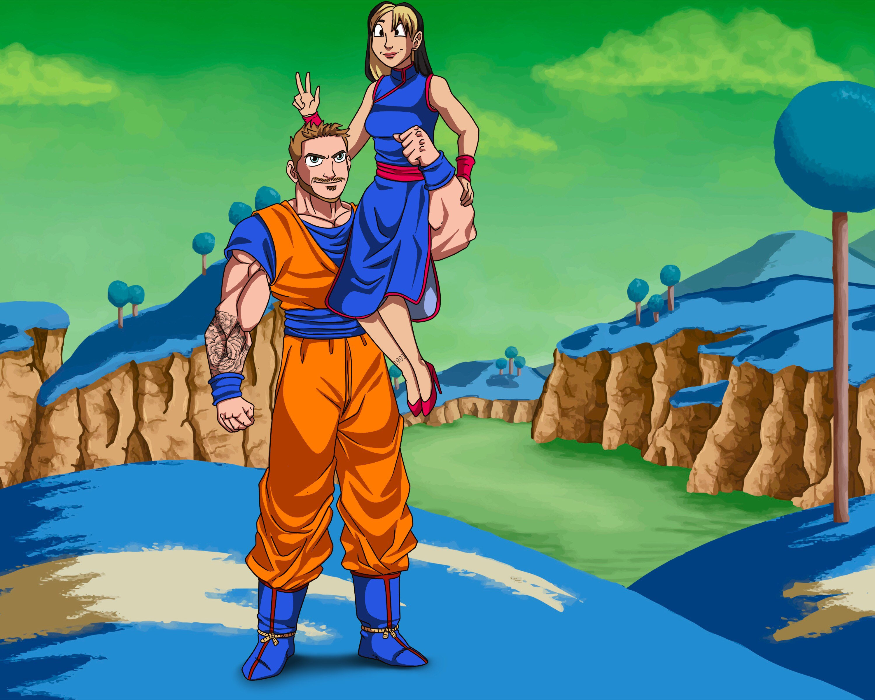 Custom Portrait Dragon Ball Z - Etsy UK