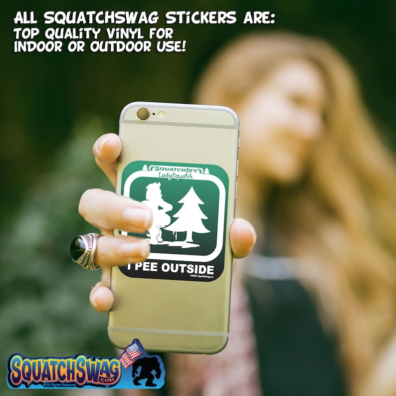 I Pee Outside Ladysquatch Bigfoot Sasquatch Sticker by - Etsy