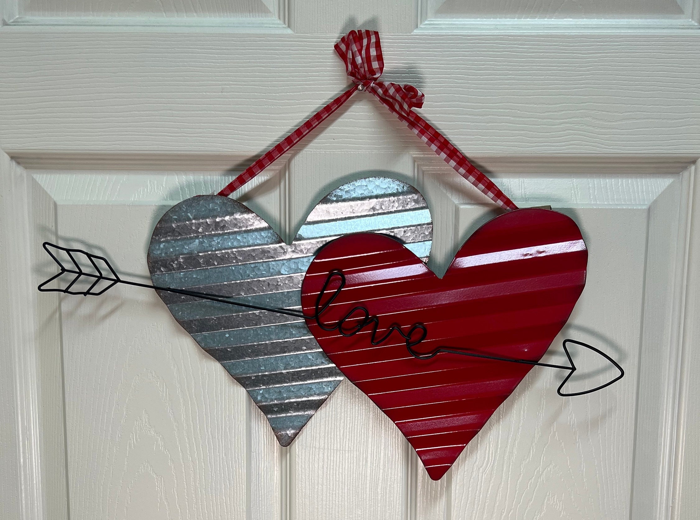 Two Hearts, One Love Sign, love Sign, Rustic Heart Sign, Valentine's ...