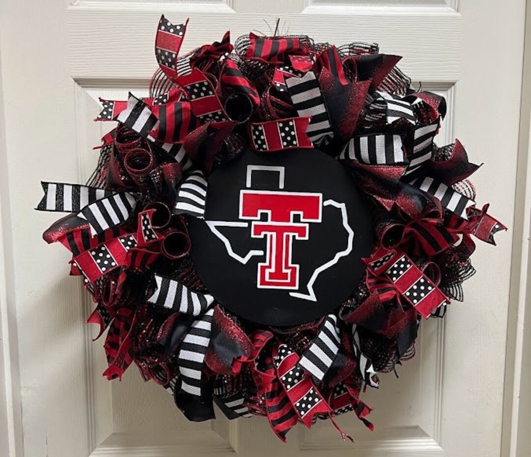 Texas Tech University Wreath, Red Raiders, Wreck Em Tech, Wreath, Door ...
