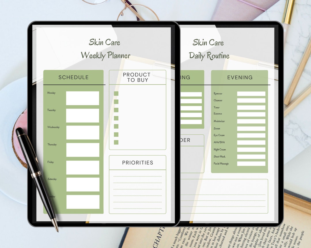 Skincare Planner Printable Skincare Routine Skincare Tracker Beauty ...