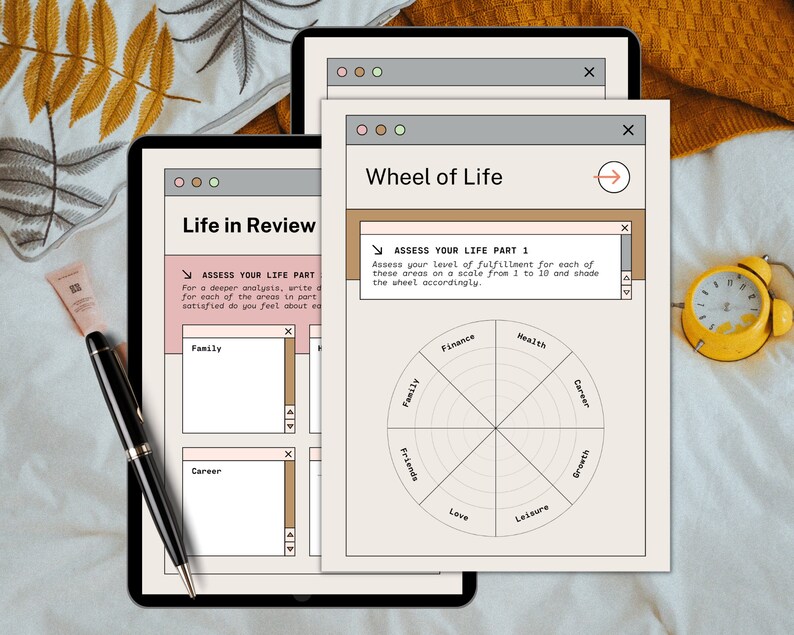 Life Assessment Planner, Printable Planner, Life Circle, Self ...
