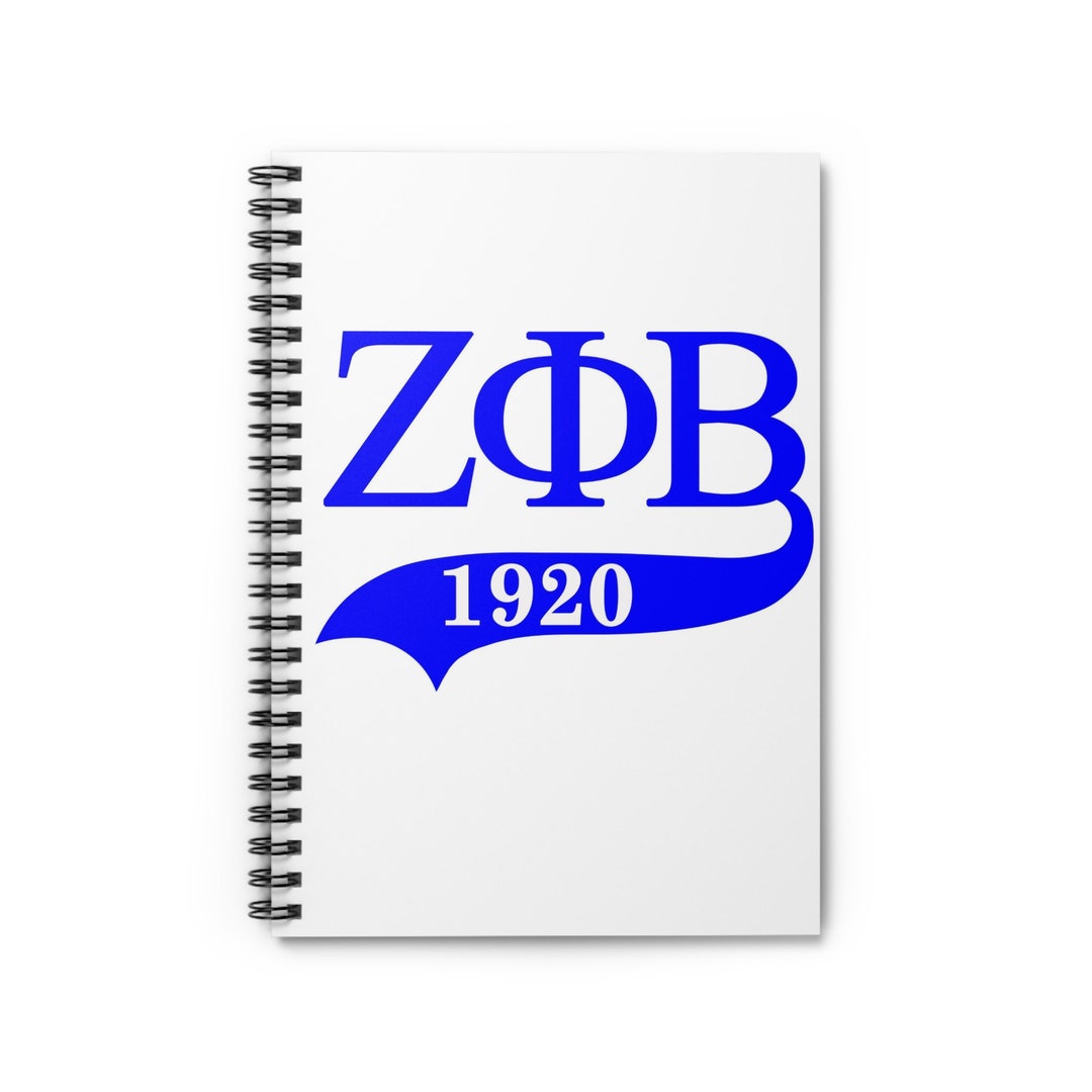 Zeta Phi Beta Sorority, Inc. Pearls Five Boutique Spiral Notebook Ruled ...