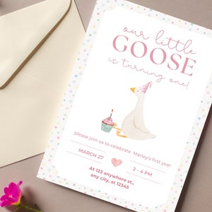 Silly Goose Birthday Party Invitation, Custom Birthday Invitation ...