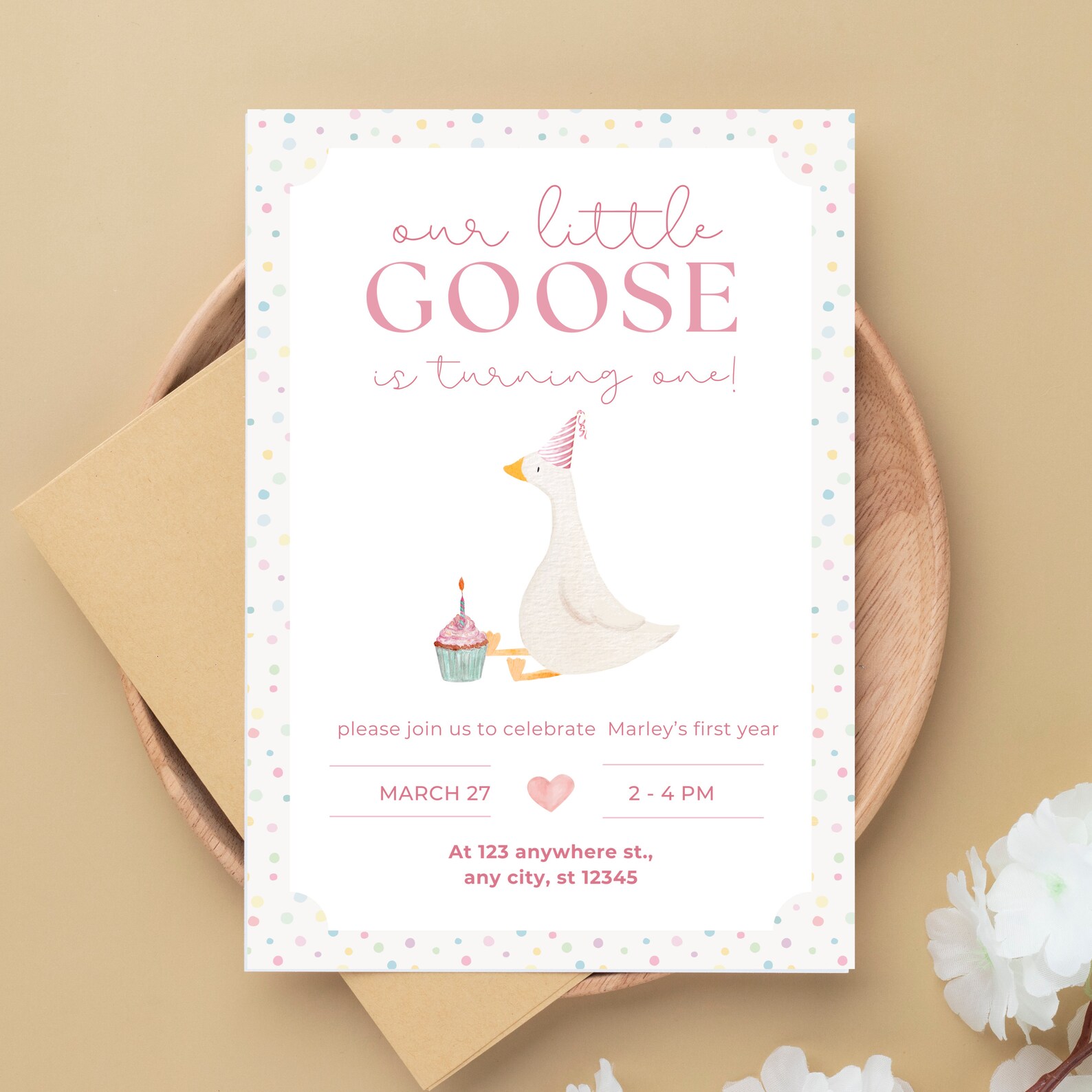 Silly Goose Birthday Party Invitation, Custom Birthday Invitation ...