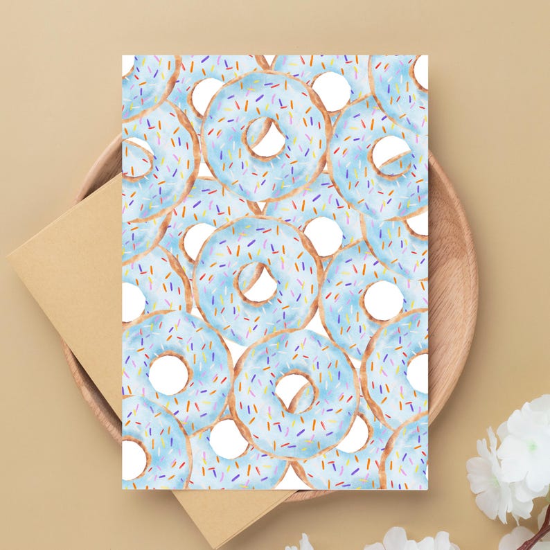 Blue Donut Birthday Invitation, Custom Party Invite (editable Canva ...