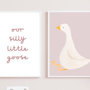 Our Silly Little Goose Wall Art, Goose Nursery Decor, Earth Tone ...