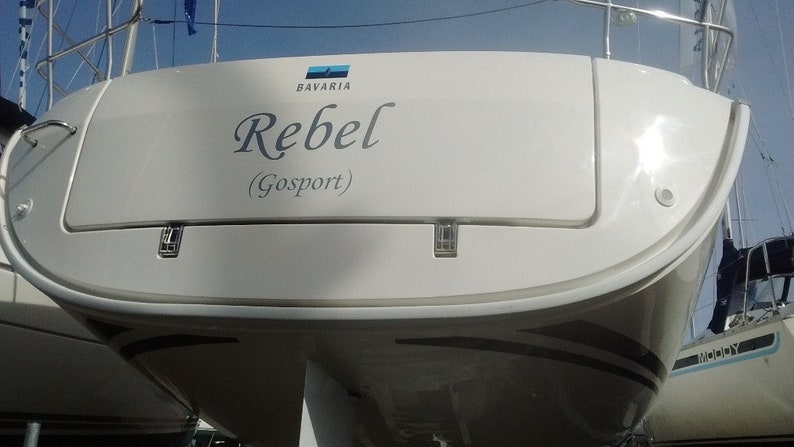 Custom Boat Name Sticker - Marine Grade Vinyl, Lots of Colours & Fonts ...