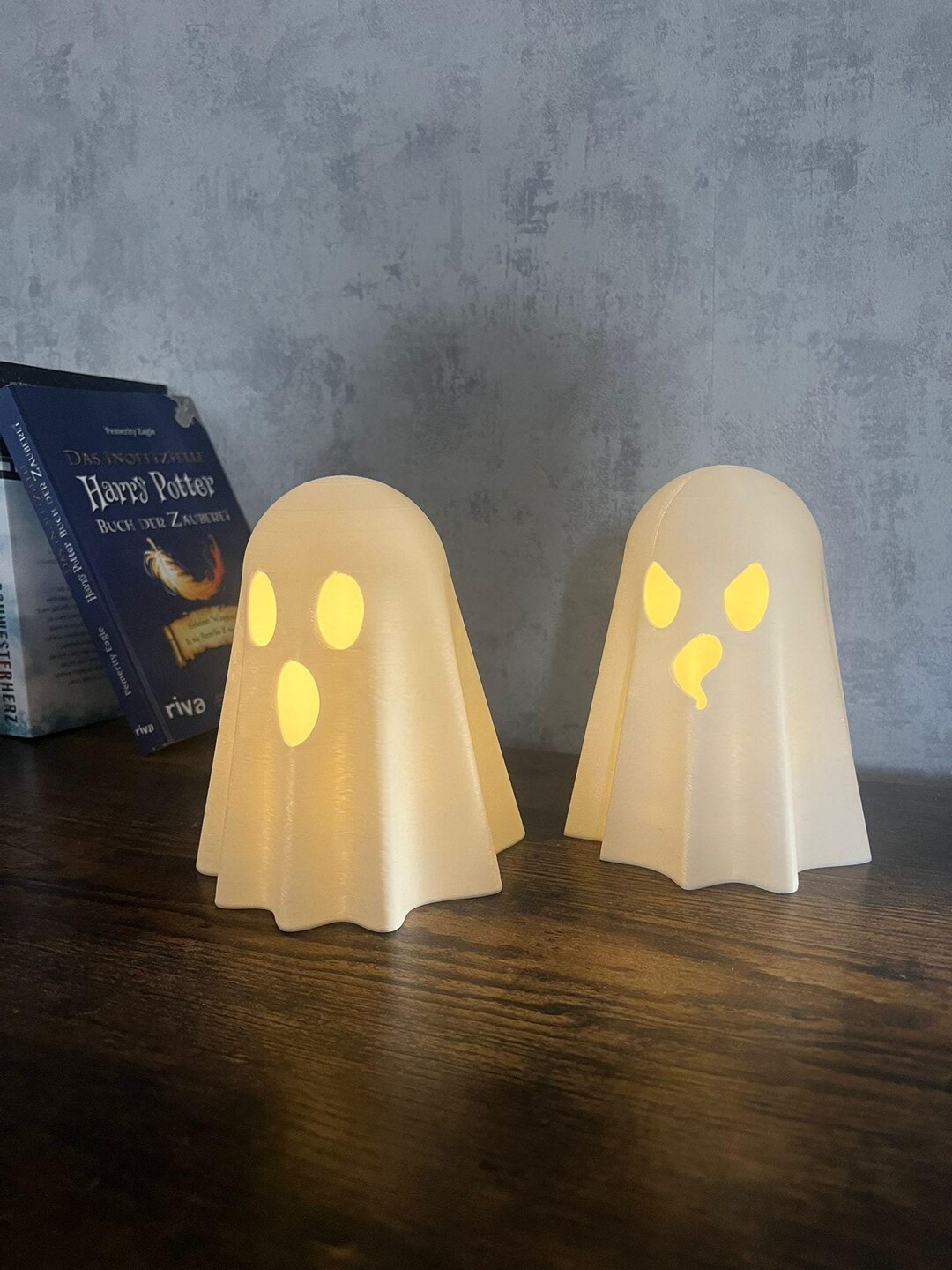 3D Printed Ghosts Tealight Halloween Decor Spooky Ghost for LED ...