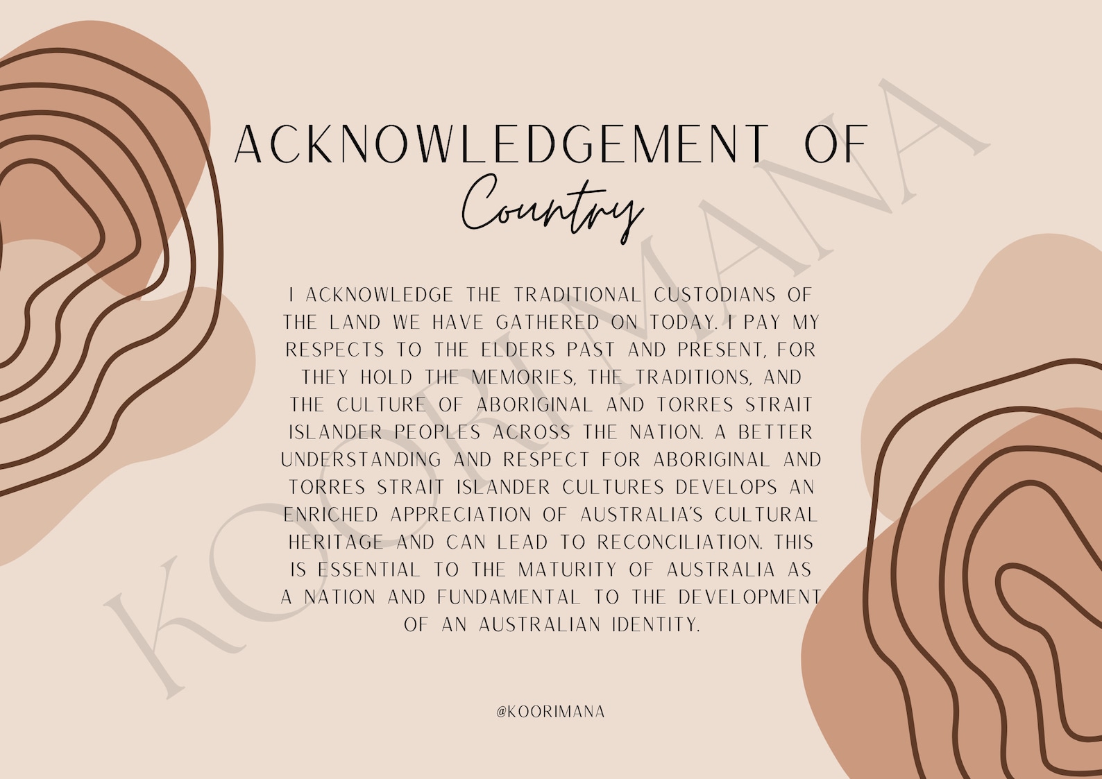 Acknowledgement of Country - Etsy