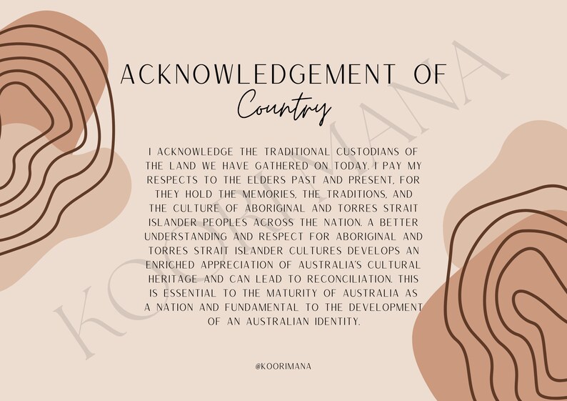 Acknowledgement of Country - Etsy