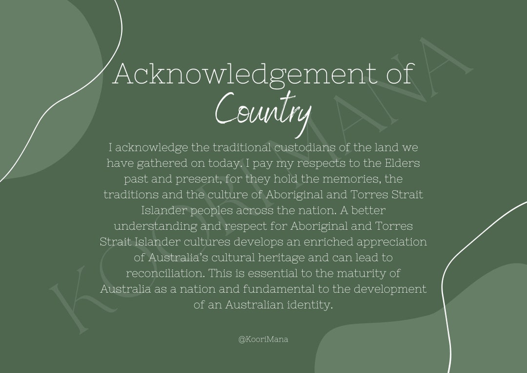 Acknowledgement of Country Poster - Etsy