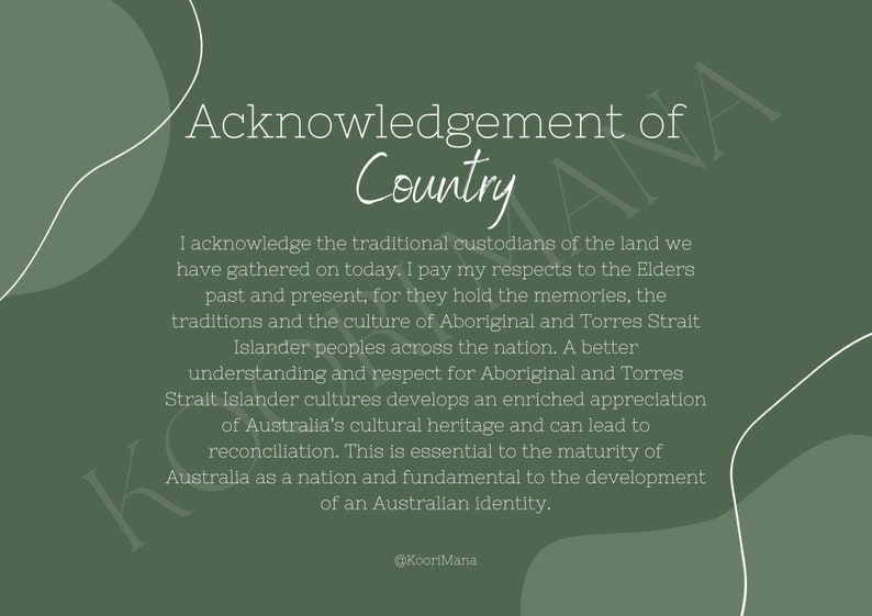 Acknowledgement of Country Poster - Etsy