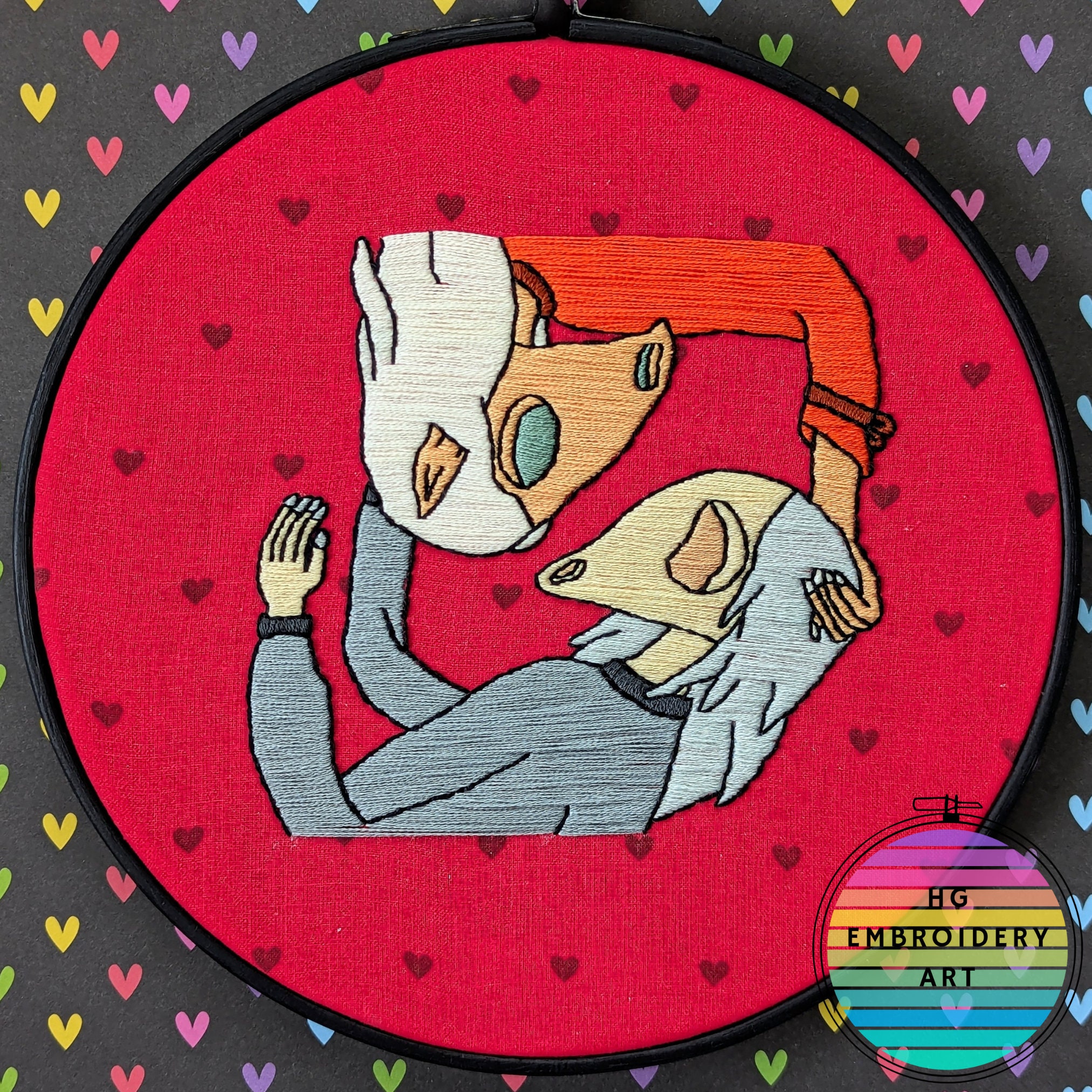 Birth, Fan Art, Handmade Embroidery, Cute Spooky Couple, Puzzle Game ...