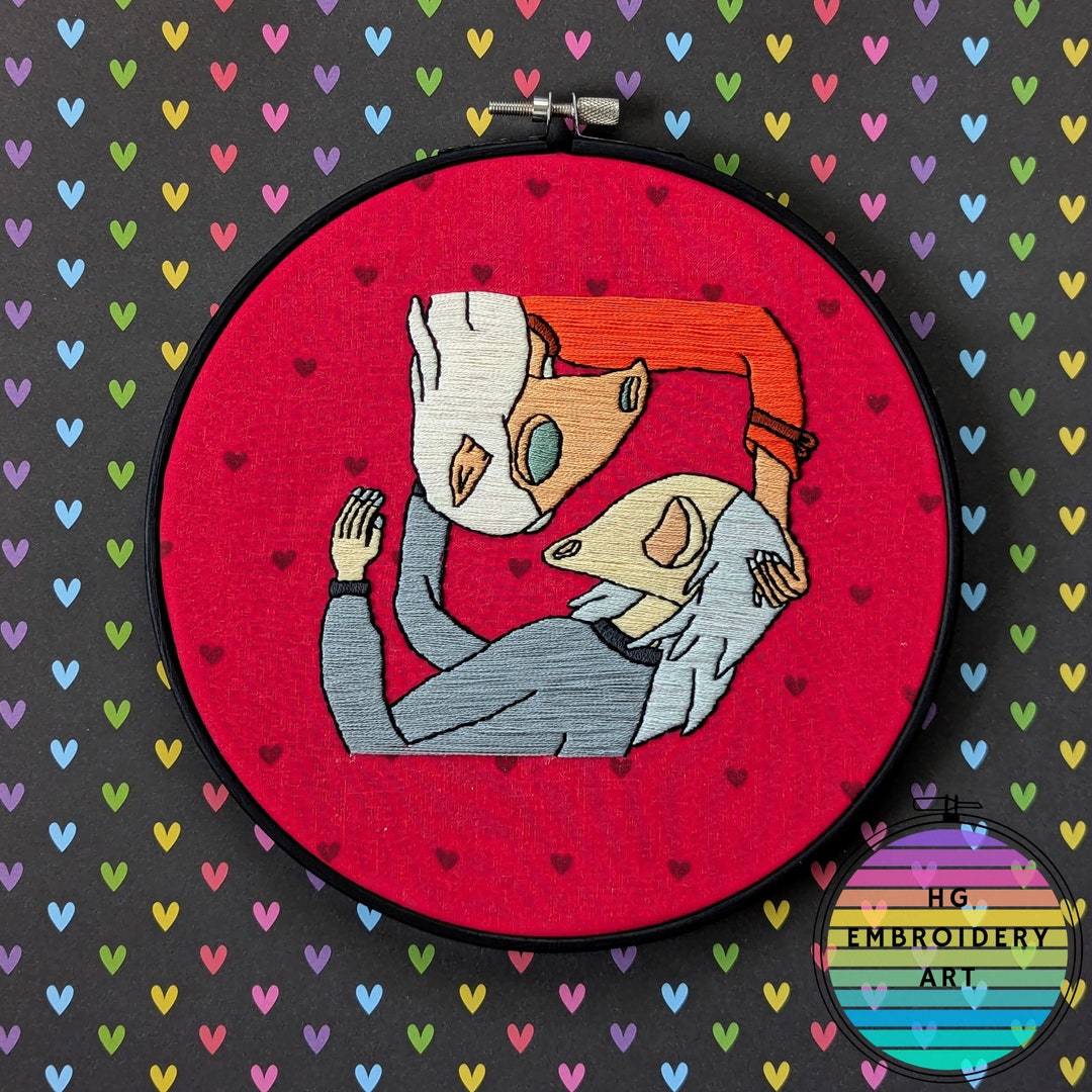 Birth, Fan Art, Handmade Embroidery, Cute Spooky Couple, Puzzle Game ...