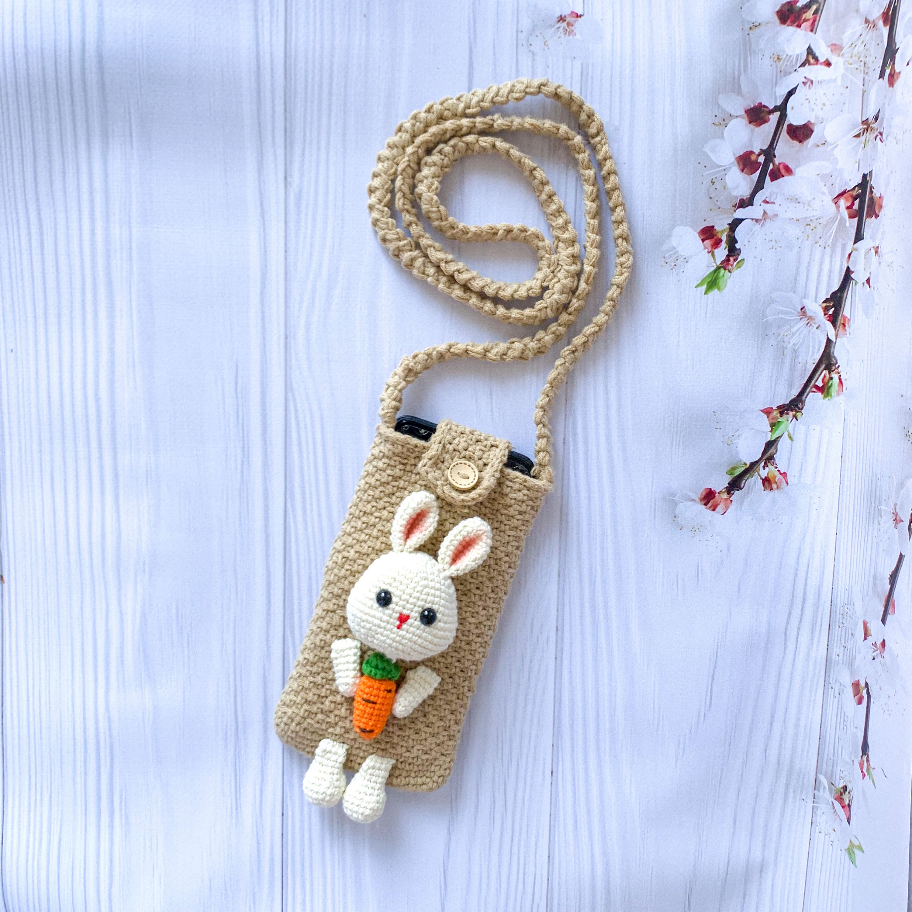 Crochet Phone Pouch, Crochet Bear Bag, Crochet Phone Bag, Crochet Phone ...