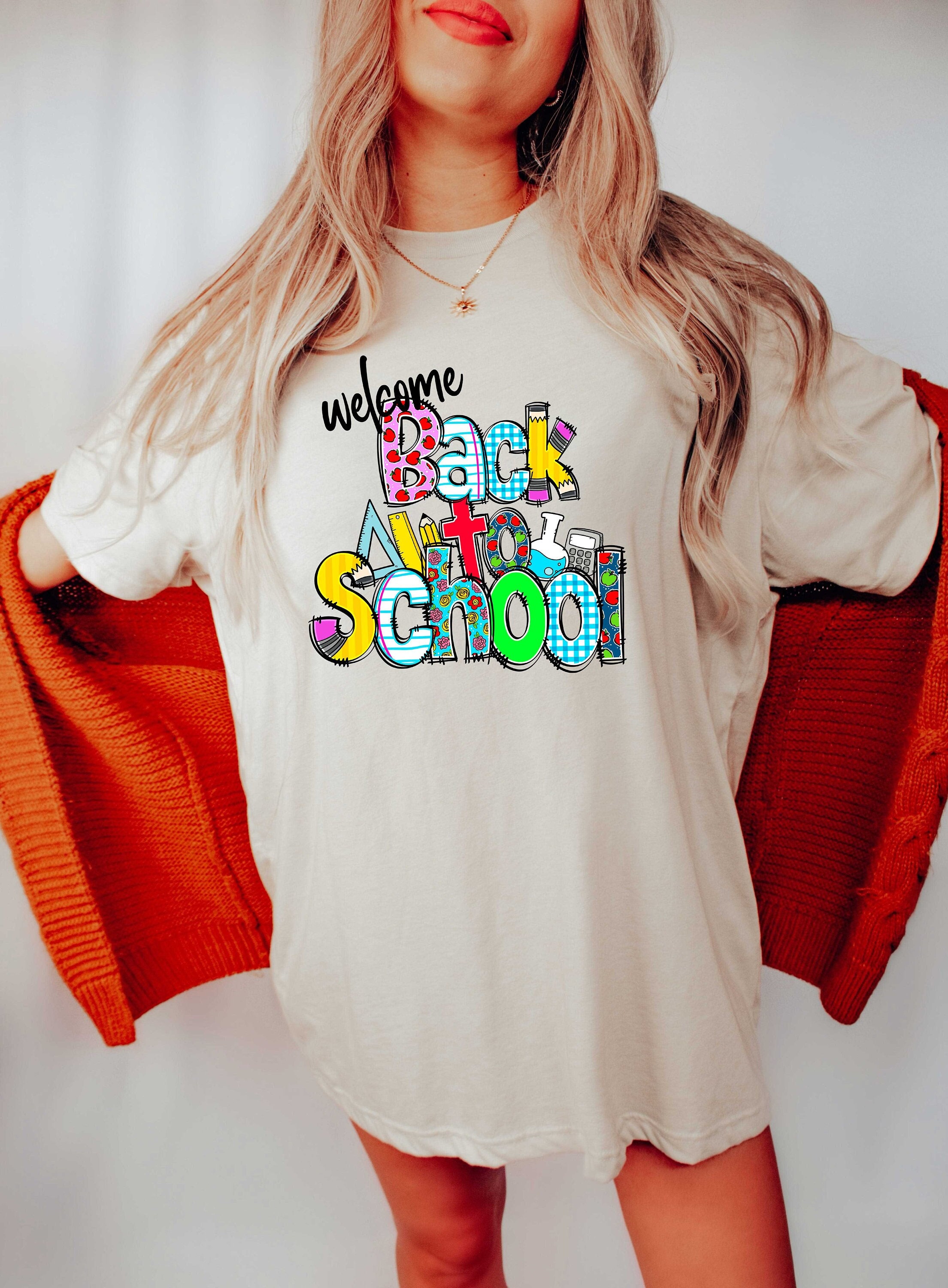 School Items Shirt, Welcome Back to School Sweatshirt, Happy Student ...