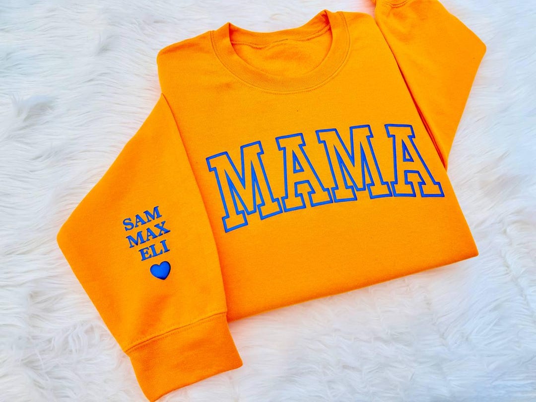 Custom Puff Print Team Sweatshirt, Embossed Team Name, Personalized ...