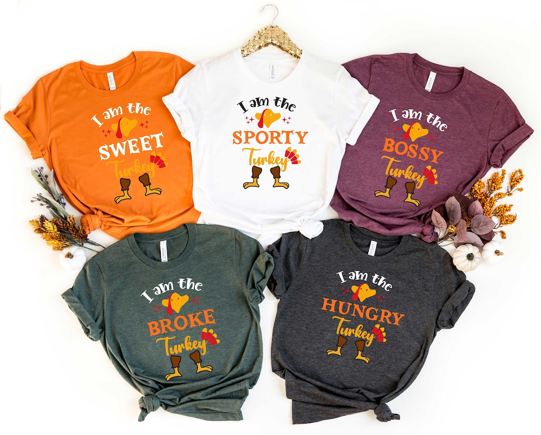 Funny Custom Turkey Shirt, Turkey Sweatshirt for Thanksgiving, Family ...