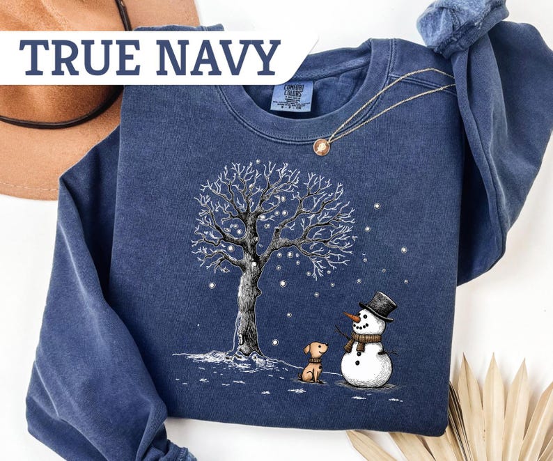 Comfort Colors® Christmas Snowman Sweatshirt, Christmas Let It Snow ...