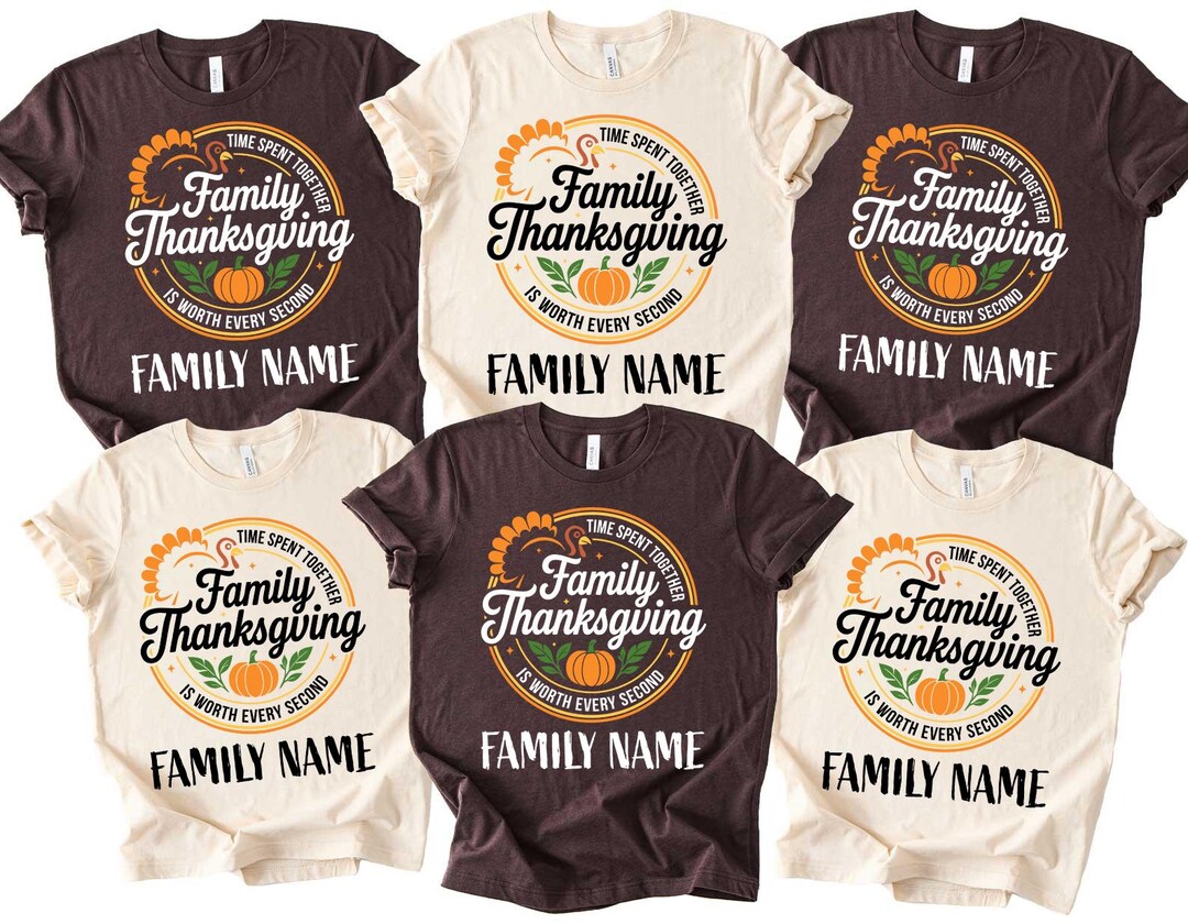 Personalized Thanksgiving Family Crew Matching Family Shirts,custom ...