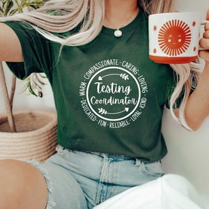 Testing Coordinator Tshirt, Test Coordinator, Test Day Shirt, Testing ...