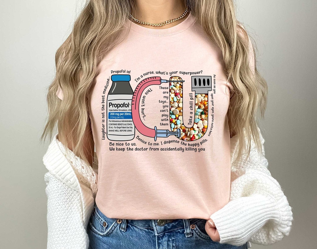 ICU Nurse Shirt, Intensive Care Unit Nurse, RN Nurse, Crna Propofol ...