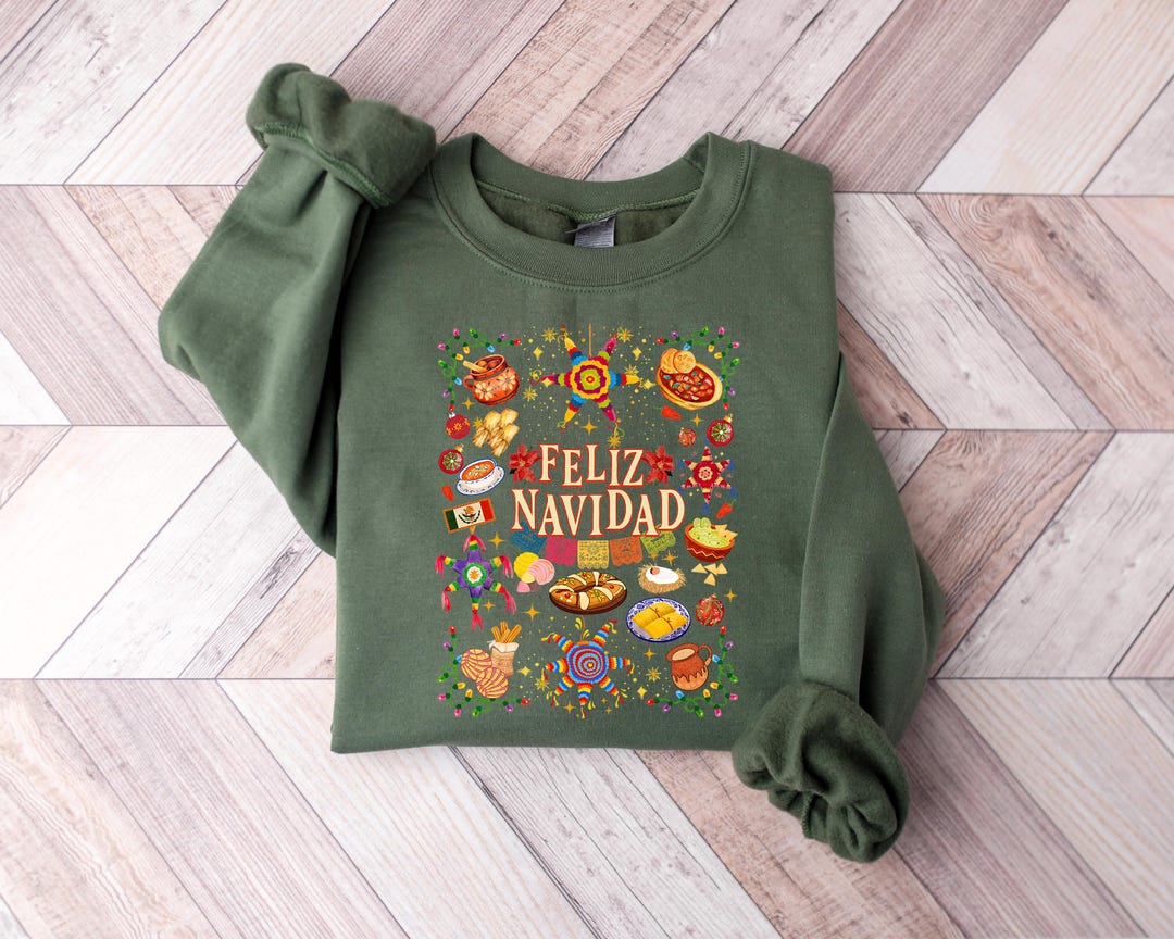 Feliz Navidad Christmas Sweaters, Christmas Season Sweatshirt, Spanish ...