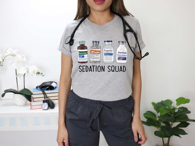 Sedation Squad Shirt ICU Nurse Shirt Intensive Care Unit - Etsy