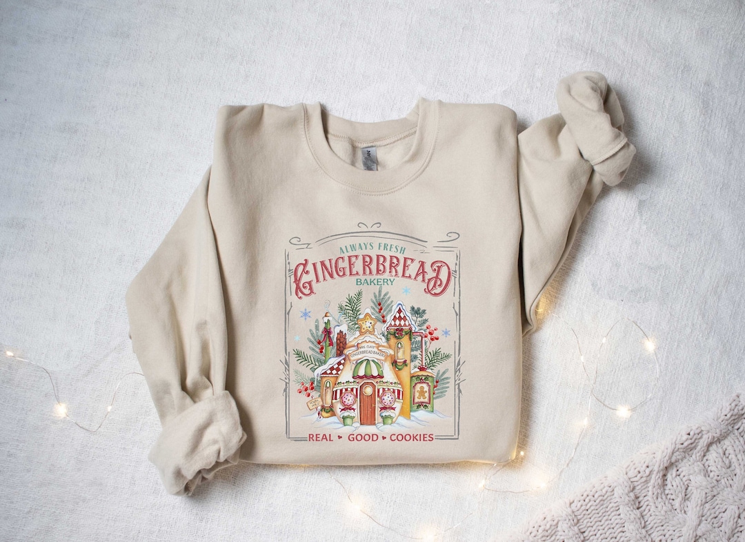Gingerbread Bakery Shirt, Christmas Gingerbread Sweatshirt, Christmas ...
