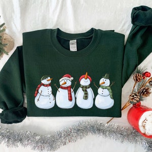 Snowman Sweater, Christmas Snowman Sweatshirt, Christmas Sweater ...