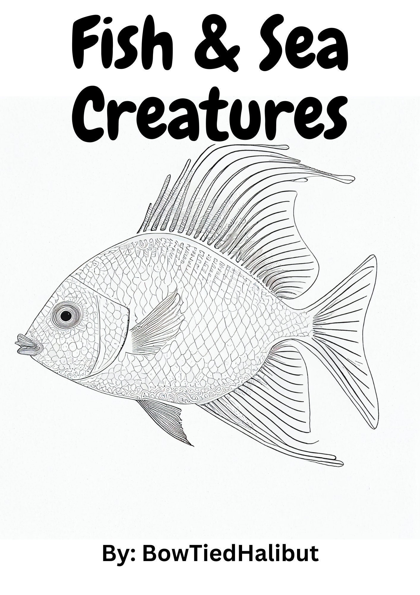 Sea Creatures and Fish Coloring Book 100+ Ocean Animals & Tropical Fish ...